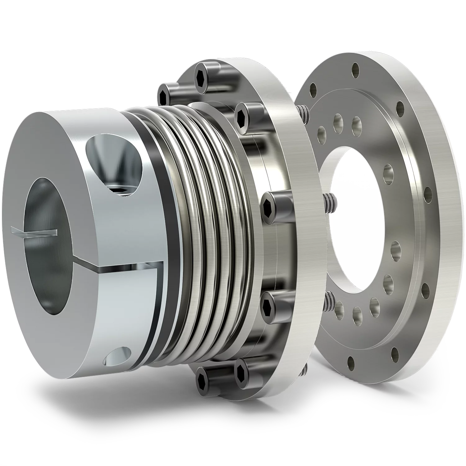 Bellows coupling with ISO flange mounting - RR Fisher