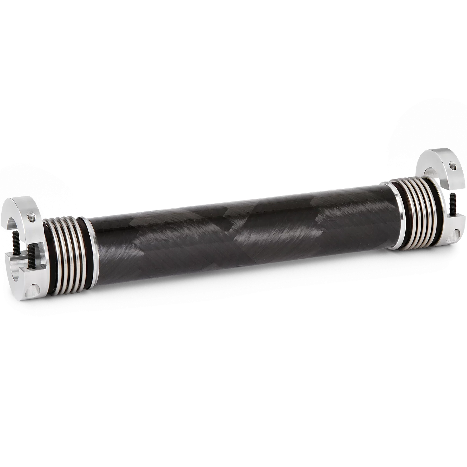 Line shaft with split clamping hub and CFRP tube with bellows coupling ...